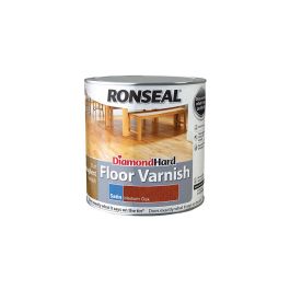 Ronseal Diamond Hard Floor Varnish Medium Oak 2.5L